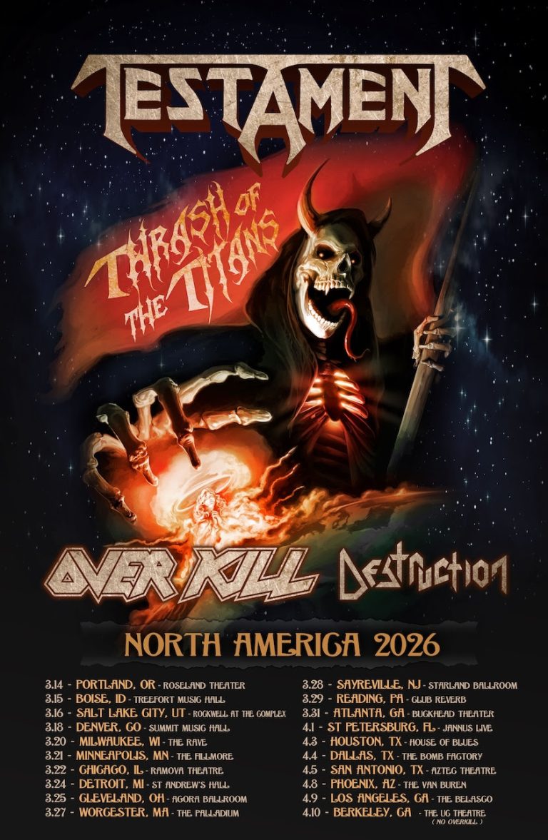 THRASH OF THE TITANS US TOUR 2026 kicks off today with TESTAMENT ...
